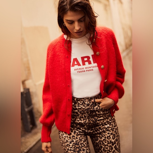 Mint Velvet | Sweaters | Nwt Mint Velvet Red Knitted Wool Blend ...
